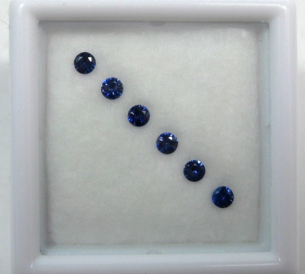Faceted Benitoite, Calibrated Color Line, 2.25 mm, Dark Blue ...